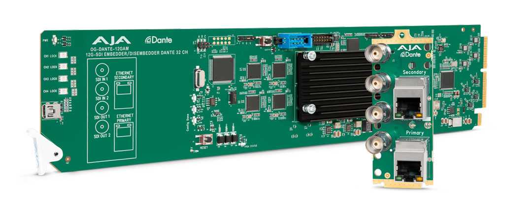 AJA unveils 12G-SDI to Dante audio bridge - LSi Online